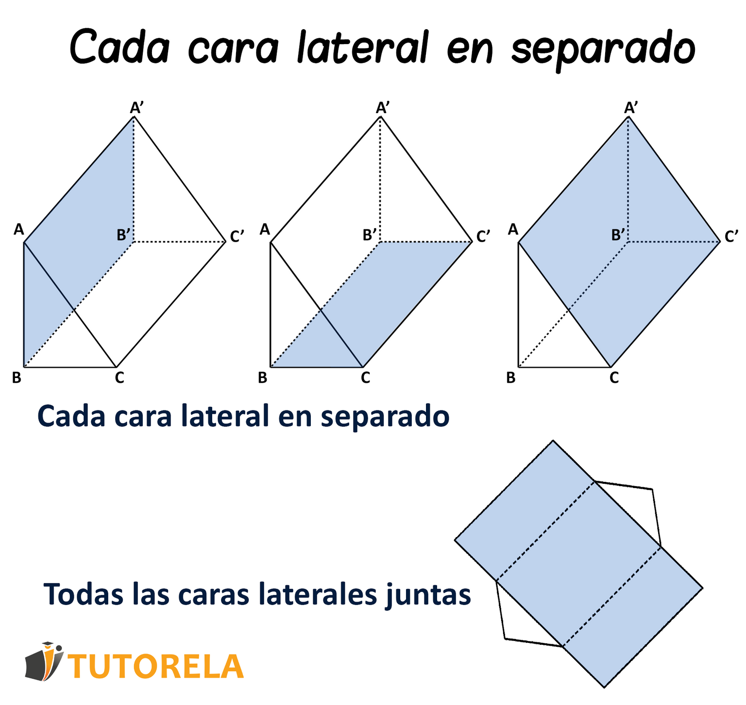 Las caras laterales del prisma | Tutorela