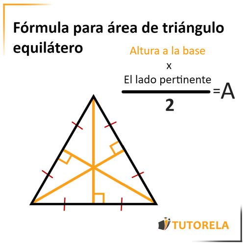 Área del triángulo equilátero | Tutorela